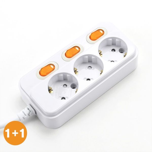 ijung 1+1 현대 멀티탭 개별 절전형 3구 3M - 핫트랙스