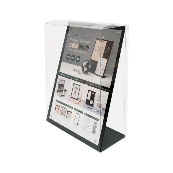 hplusmall 아트사인 1442 스탠딩메뉴판A4(L자/검정) 230x90x31 - 핫트랙스