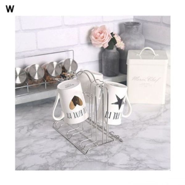 hplusmall 스텐 사각 컵걸이 6P - 핫트랙스