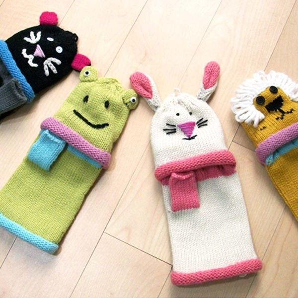 hplusmall 추운 겨울날 귀여운 동물 벙어리 장갑 아이 선물[W8DC - 핫트랙스