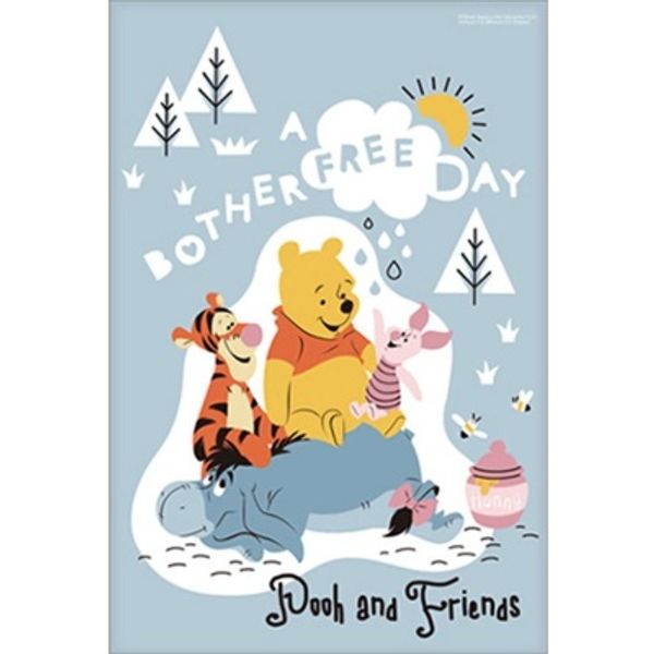 hplusmall DIY 보석십자수 행잉 디즈니 곰돌이 푸 블루 20X30 - 핫트랙스