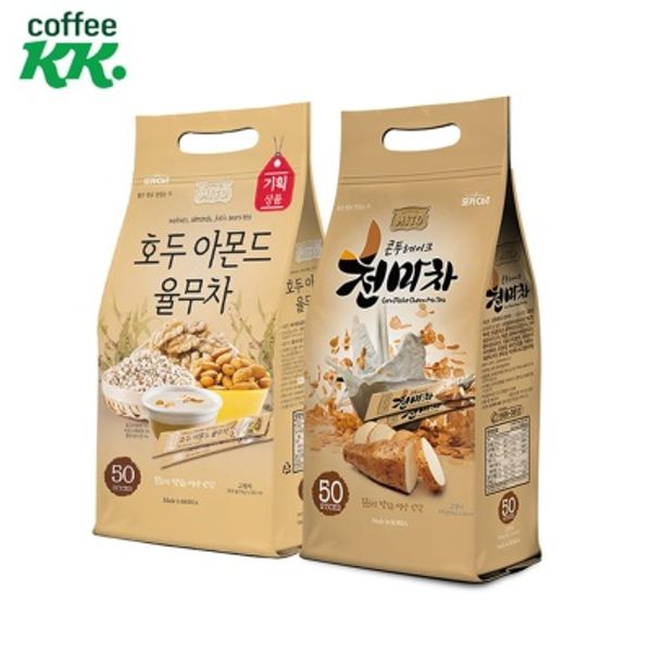 hplusmall 호두아몬드율무차50T + 콘푸레이크천마차 50T 곡물차 - 핫트랙스
