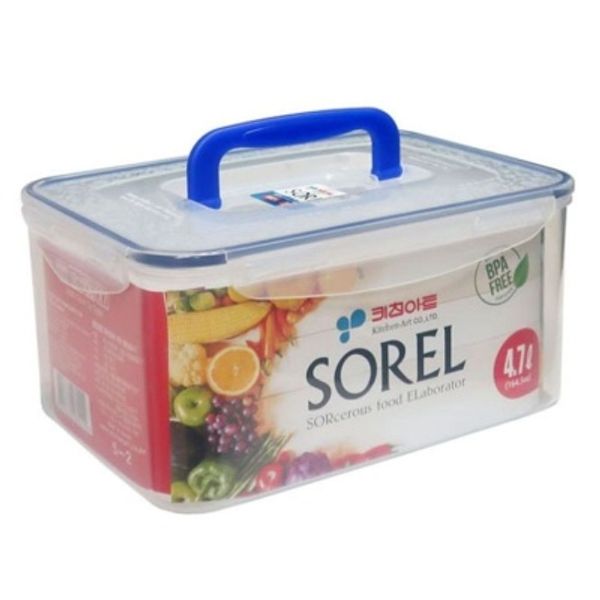 hplusmall 밀폐 용기 반찬통 냉장고 정리 보관통 직사각 4.7L - 핫트랙스