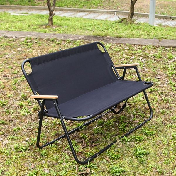 shoppingplan 2인용 접이식 캠핑의자 (블랙) - 핫트랙스