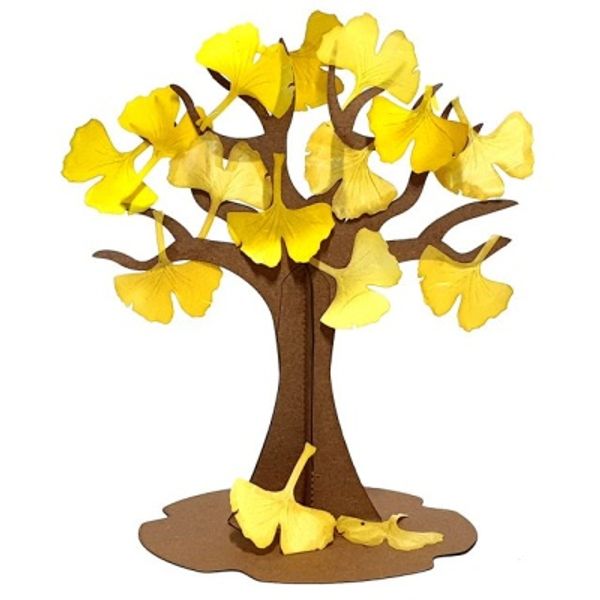 hplusmall (만들기재료)종이나무 꾸미기 한지 은행나무 6개묶음 - 핫트랙스