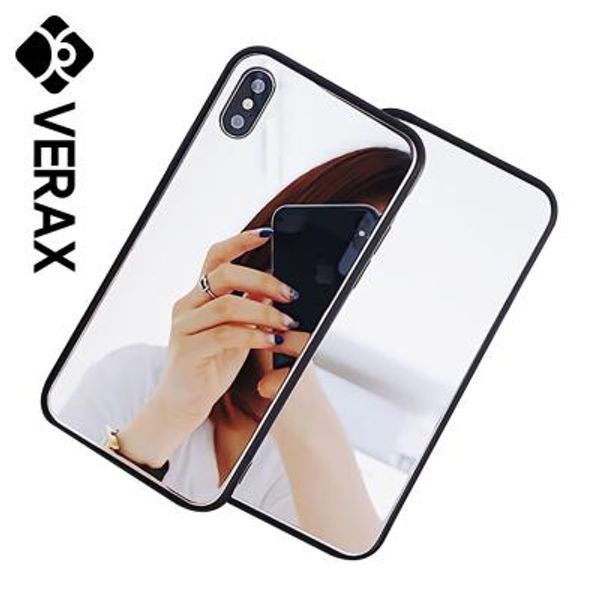 VERAX P397 아이폰8 블랙 라인 미러 심플 커버 하드 케이스 - 핫트랙스