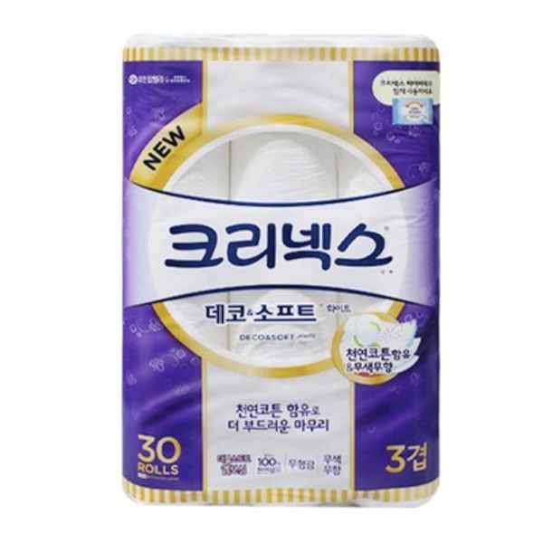 hplusmall 크리넥스 화장지 30롤 두루마리 화장지 티슈 - 핫트랙스