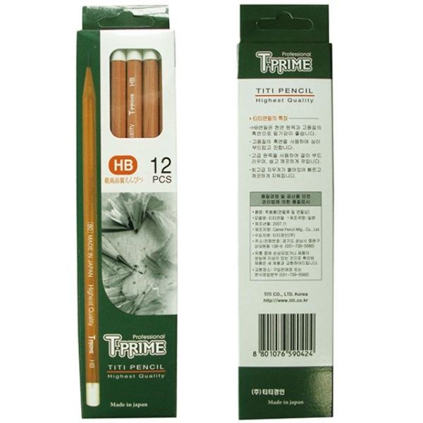 hplusmall 티프라임 미술연필 HB 12자루(티티) - 45866(W01459E) - 핫트랙스