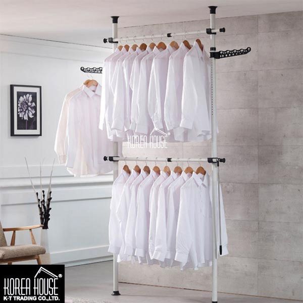 hplusmall 2단 폴 행거 고급형 38m WDF8335 - 핫트랙스