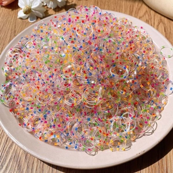 hplusmall 1000개 세트 고무줄 머리끈 대용량 미니 밴드 헤어끈 - 핫트랙스