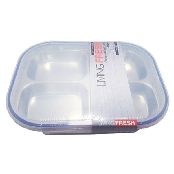 hplusmall 스텐4구찬합 밀폐용기20개이상 2매 - 핫트랙스