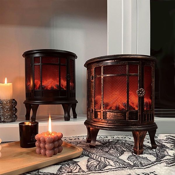 hplusmall 감성 인테리어 벽난로 불멍 무드 led 조명등(반원)[WB - 핫트랙스