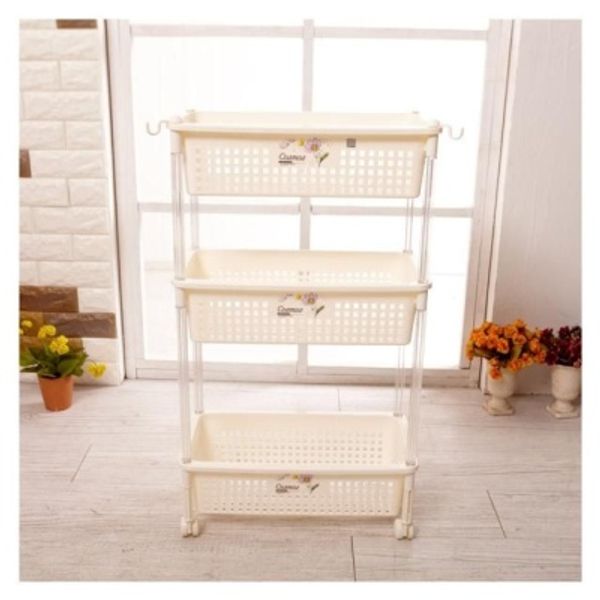 hplusmall 코스모스 이동식 3단선반(소) W - 핫트랙스