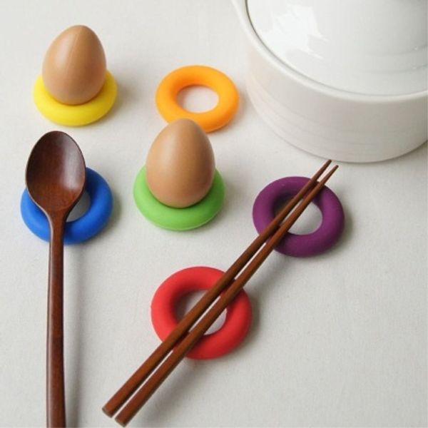 hplusmall 다용도 실리콘 받침대 6p 세트 도넛 모양 주방 용품 - 핫트랙스