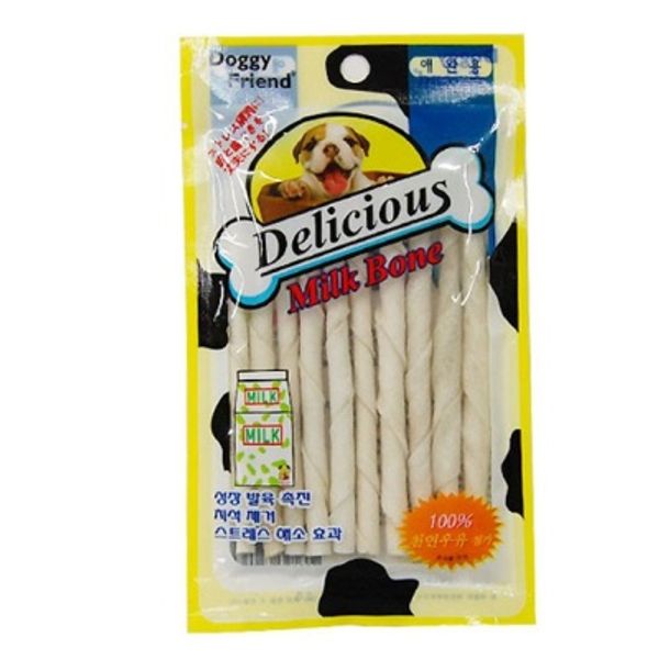 hplusmall 강아지 애견 개껌 우유껌 잇몸단련 치석제거 10P - 핫트랙스