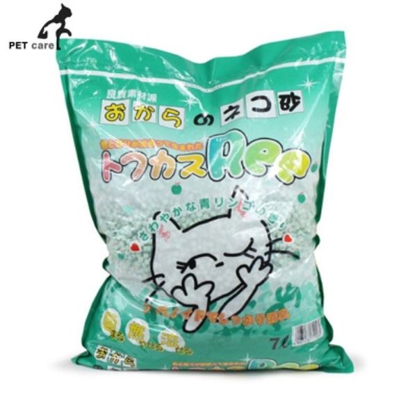 hplusmall 토후카스 Ree 천연두부모래 7L (애플향) (그린) - 핫트랙스