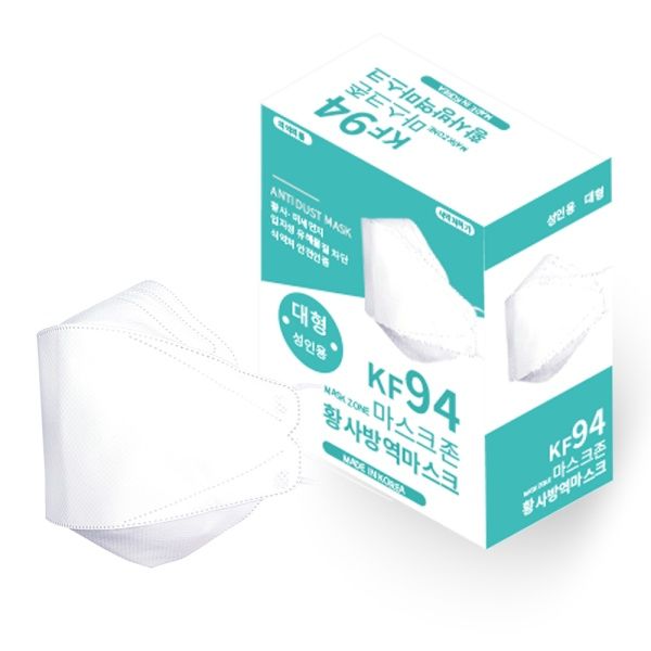 Modison 마스크존 ALL국내산 KF94 3D 황사마스크 대형 100매 - 핫트랙스