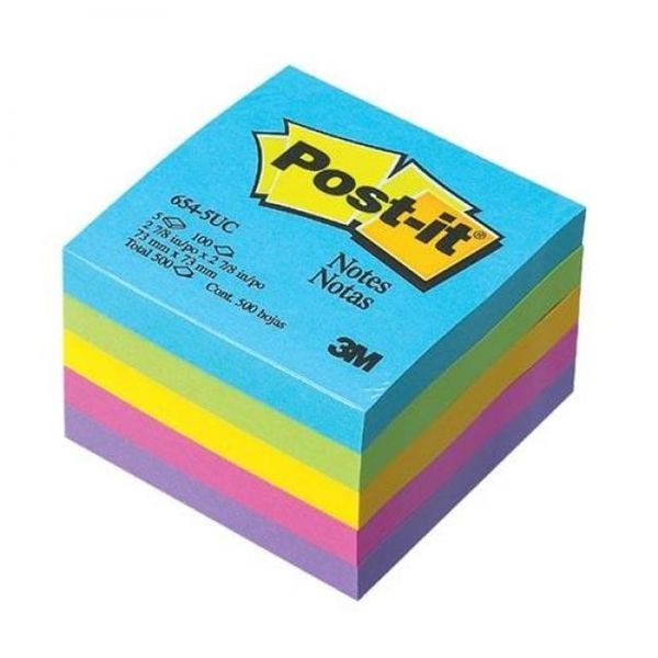 hplusmall 3M 포스트잇 노트큐브 654 5UC 5컬러 76X76(WC993C3) - 핫트랙스