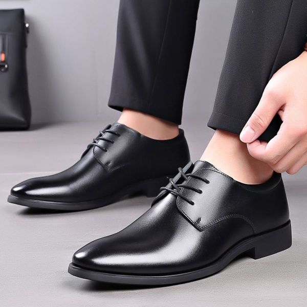 hplusmall 광택감 있는 남자구두 20대 30대 정장구두 캐주얼화 - 핫트랙스