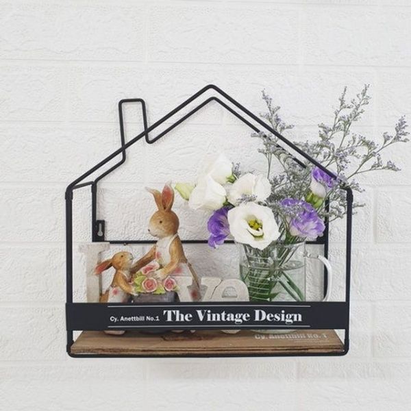 hplusmall 장식 하우스선반(블랙) 스틸 수납함 정리함 진열대[W7 - 핫트랙스