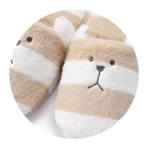 CRAFTHOLIC 크래프트홀릭 BEIGE BORDER SLOTH SLIPPER - 핫트랙스