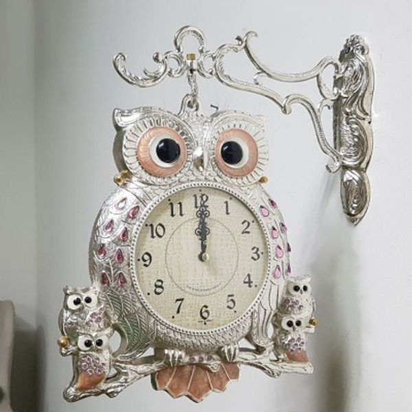 hplusmall 물방울 은도금 양면 벽시계 - 핫트랙스