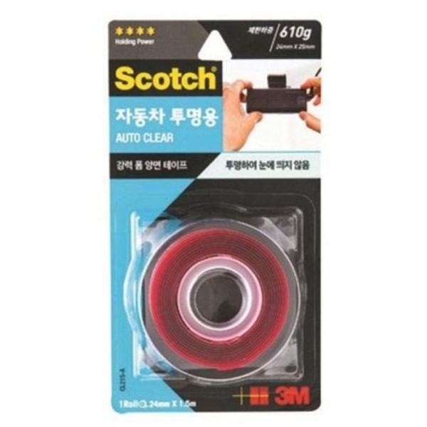 hplusmall 3M)스카치 강력 자동차 투명 폼 양면테이프 (CL215-A) - 핫트랙스