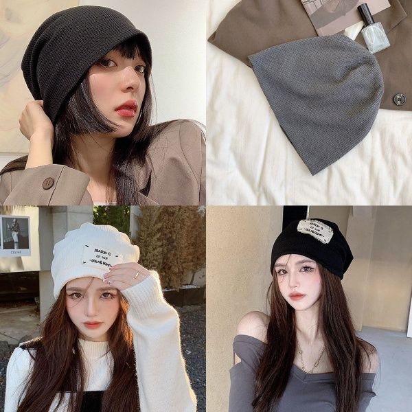 hplusmall 와플버기비니 여성 모자 데일리 무지 패치 패션 여름[ - 핫트랙스