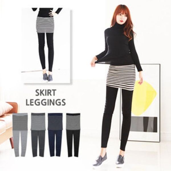 hplusmall 지브라 치마 레깅스코디 여자래깅스 편안한 여성의류[ - 핫트랙스