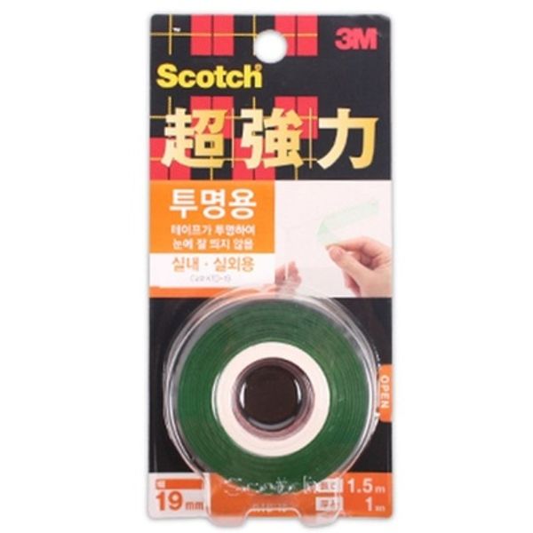 hplusmall 스카치 초강력 투명 폼 양면테이프19mmx1.5m - 핫트랙스