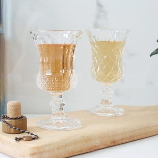CHERRY HOUSE 홈카페 유리잔 -커팅 미니와인잔 2type - 핫트랙스
