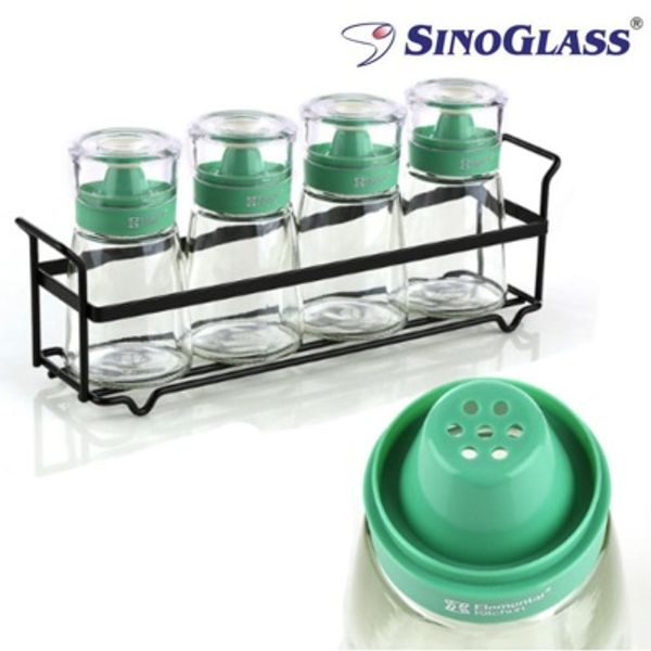 hplusmall 시노글라스 스마트양념병 160ml그린5P (와이어포함) - 핫트랙스