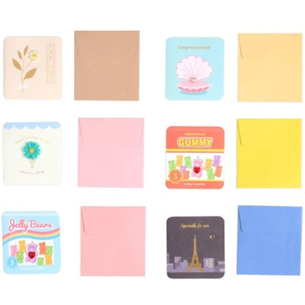 hplusmall 모닝글로리 포인트 축하카드 미니 2 X 6개 - 핫트랙스