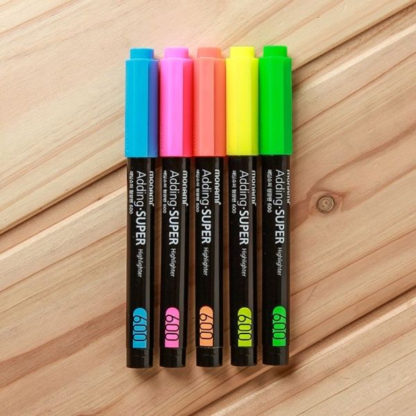 hplusmall 모나미 에딩 슈퍼 형광펜세트 5p 모나미형광펜[WD4968 - 핫트랙스