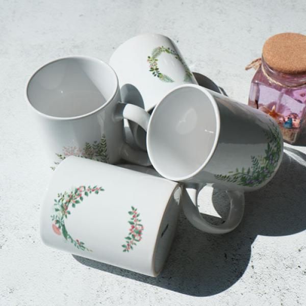 ggoomim gb758-디자인머그컵4p-플라워리스 - 핫트랙스