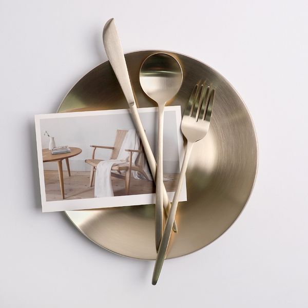 kitchen malling 방짜유기 방짜민 국산 양식 커트러리 세트 3p - 핫트랙스