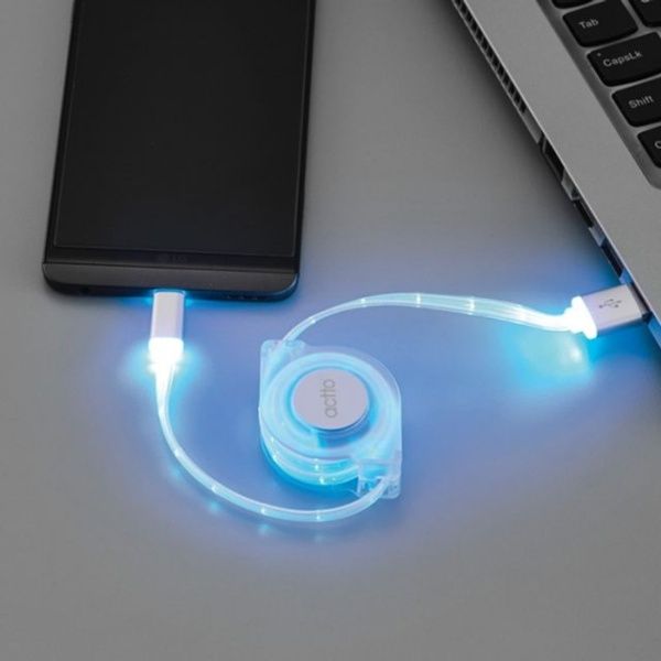 hplusmall 엑토 LED 타입C 충전 데이터 케이블 블랙 - 핫트랙스