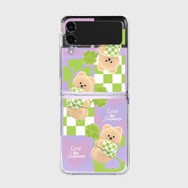 EARPEARP CLOVER COVY PATTERN(Z플립-클리어하드) - 핫트랙스