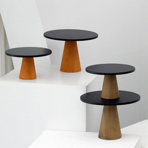 ZIPDREE 노르딕 우드 케익스탠드 파티 디저트 플레이팅 트레이 - 핫트랙스