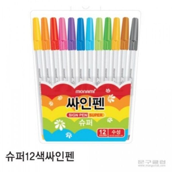 hplusmall 모나미 싸인펜슈퍼-12색 - 핫트랙스