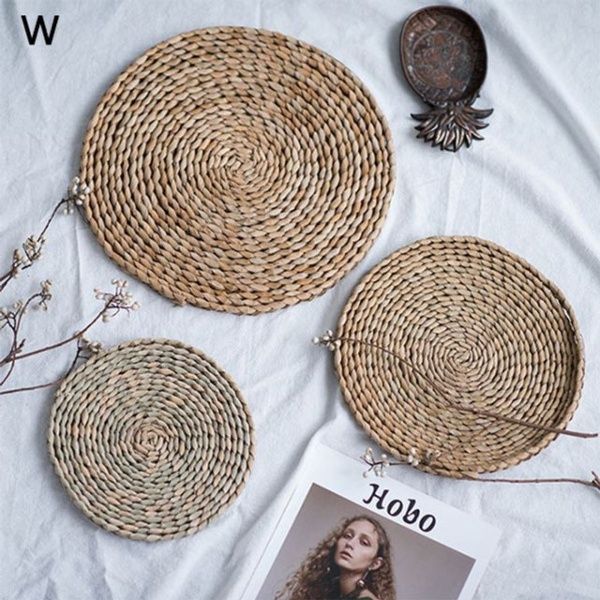 hplusmall 라탄원형 테이블매트 M사이즈 - 핫트랙스