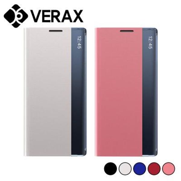 VERAX P437 갤럭시노트20울트라 슬림 클리어 뷰 가죽 케이스 - 핫트랙스