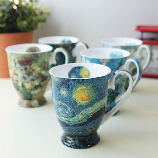 iswas [HEIM] 마제스티 본차이나 고흐 머그컵 5P - 핫트랙스