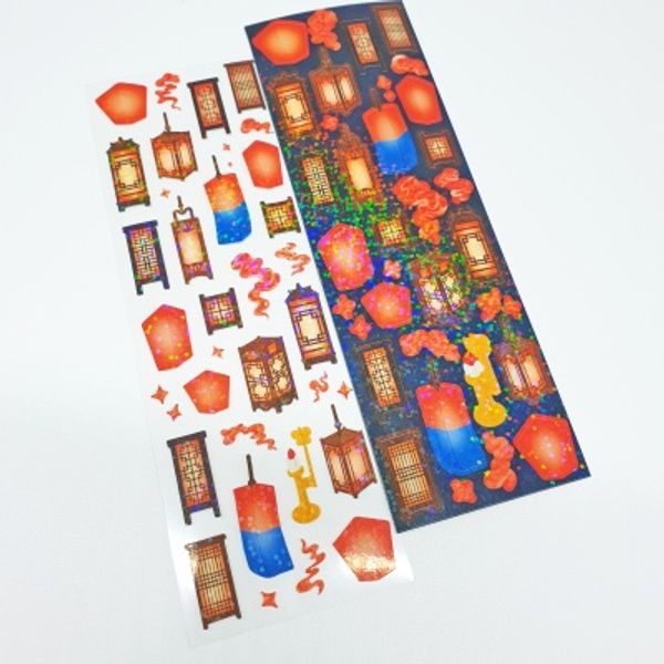 duduck duduck [두덕두덕] 등불 좌등 시리즈 씰스티커 스티커팩 - 핫트랙스