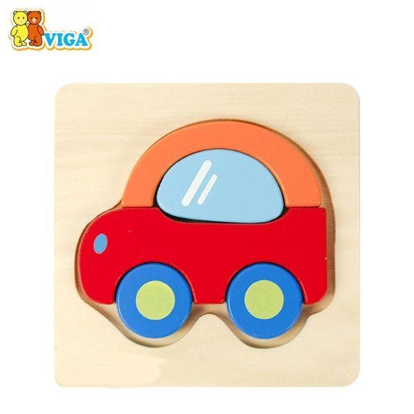 hplusmall 비가VIGA 베이비 퍼즐 자동차 그림 퍼즐 장난감 - 핫트랙스