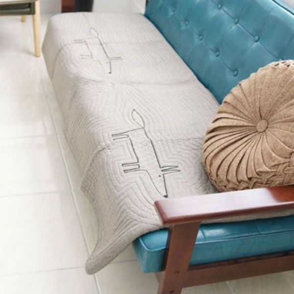 hplusmall 퀄팅패브릭 4인 쇼파 패드 1P 소파 방석 깔개 커버[W7 - 핫트랙스