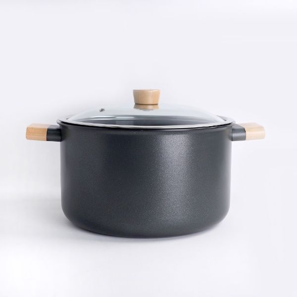 kitchen malling 뉴엘크 국산 우드핸들 인덕션 곰 솥 28cm - 핫트랙스