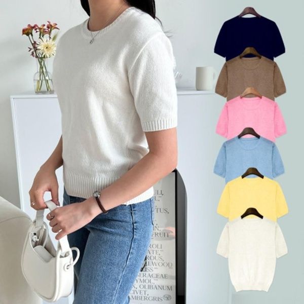 hplusmall 정장 모임 여자니트 베이직 코디 가을 여성니트 봄[WC - 핫트랙스