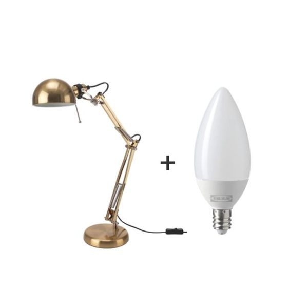 hplusmall (전구포함) 이케아 포르소 독서등 황동 - 핫트랙스