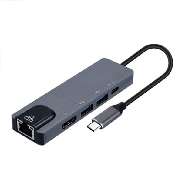 hplusmall Coms USB C타입 멀티 허브 도킹스테이션 HDMI 이더넷 - 핫트랙스